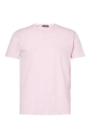 TOM FORD Relaxed-fit Crew-neck Cotton And Silk-blend T-shirt - Light Rose