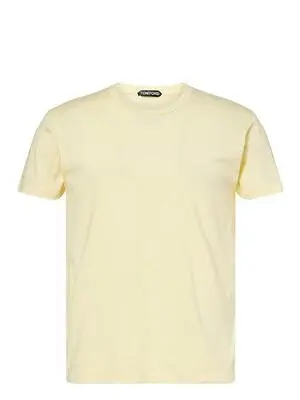 TOM FORD Relaxed-fit Crew-neck Cotton And Silk-blend T-shirt - Vanilla