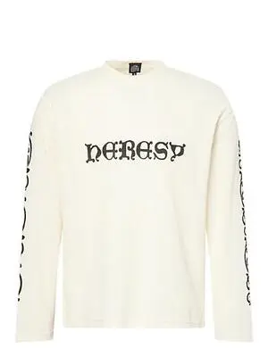 HERESY Wrough Logo-print Cotton-blend Top - Cream