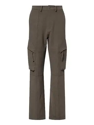 THE FRANKIE SHOP Woven Cargo Trousers - Taupe Melange