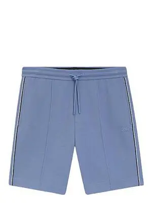 BOSS Side-stripe Cotton-blend Shorts - Light/pastel Blue