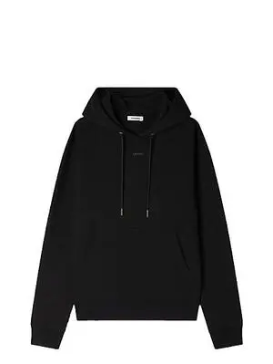 Sandro Regular-fit Cotton Hoody With Logo - Black