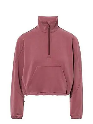 Lululemon Brushed Softstreme Half-zip Sweatshirt - Burgundy Bay