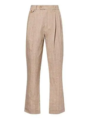 Simkhai Jacob Pleated Linen Trousers - Rose