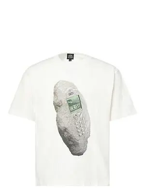HERESY Stone Phone Graphic-print Cotton T-shirt - White