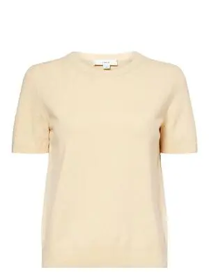 Vince Crew Relaxed Wool-blend Knitted T-shirt - Chamomile