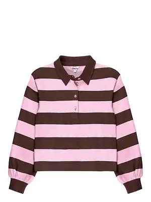 RO&ZO Striped Cotton Rugby Shirt - Pink