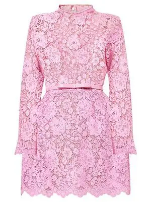 NADINE MERABI Sophie Lace Mini Dress - Pink