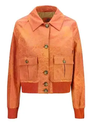 VALSTAR Button Flap Pocket Blazer - Orange