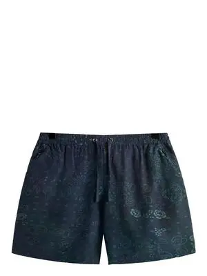 Kith Cupro Linen Printed Shorts - Blue