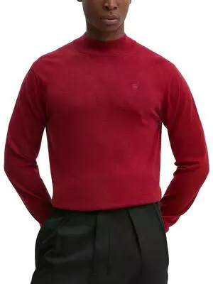 G-star Raw Knitted Mock-neck Jumper - Red