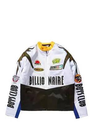 BILLIONAIRE BOYS CLUB Mercer Mot Logo-appliqué Jacket - White
