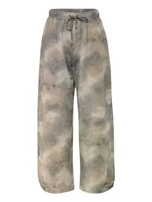 ORDINARY COUTURE CODE Graphic Print Trousers - Grey