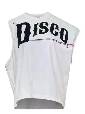 ORDINARY COUTURE CODE Big Disco Tank - White