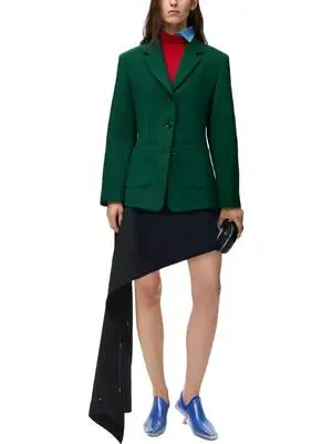 Loewe Asymmetric Draped Mini Skirt - Black