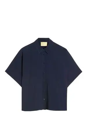 Momoni Brooklyn Short-sleeve Shirt - Blue