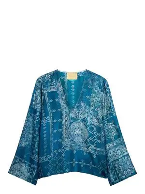 Momoni Joya Long-sleeve Blouse - Blue