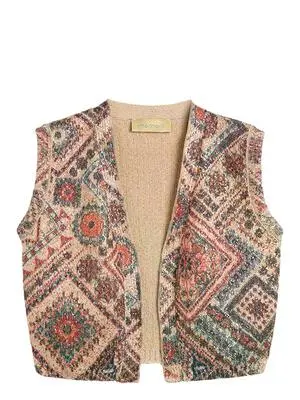 Momoni Cerro Printed Gilet - Pink
