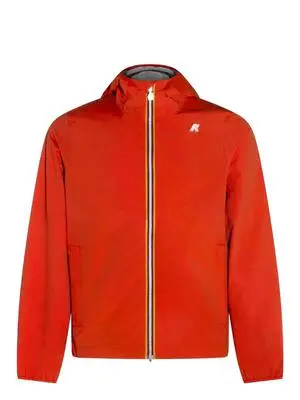 K-WAY Logo-Detail Hooded Jacket Orange
