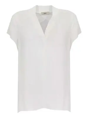 Herno V-neck Short-sleeve Blouse - White