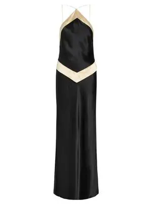REFORMATION Paneled Maxi Dress - Black