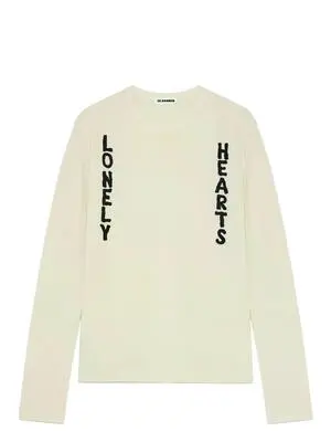 JIL SANDER Long-sleeve Sweater With Lettering - Neutrals