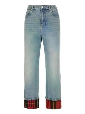 Alexander McQueen Wash Cuff Jeans - Blue