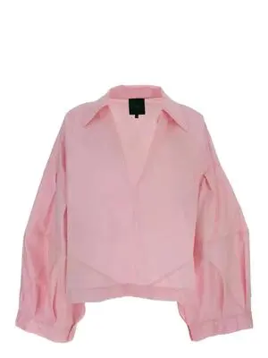 MAISON JEJIA Long-sleeved Cotton Shirt - Pink