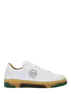 Philipp Plein Python Logo Sneakers - White