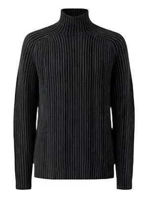 04651/TRIP IN A BAG Ribbed High-neck Sweater - Black