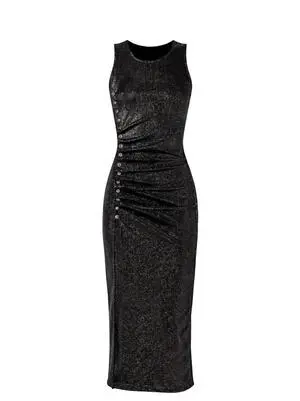 Rabanne Button Detailed Dress - Black
