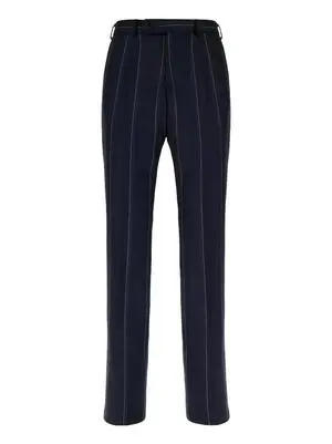 GABRIELE PASINI Pinstriped Tailored Trousers - Blue
