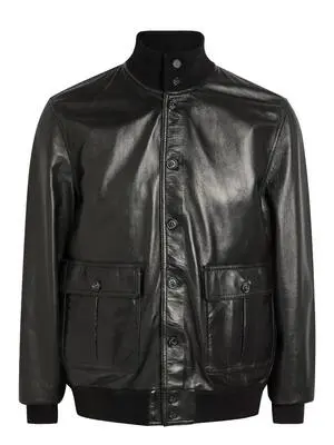 VALSTAR Quilted Leather Jacket - Black