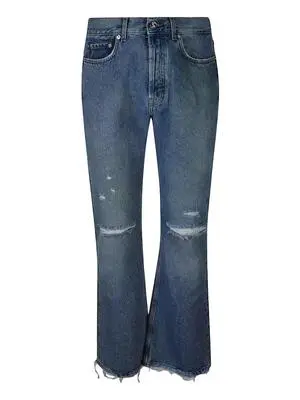 SÉFR Ripped Frayed Hem Jeans