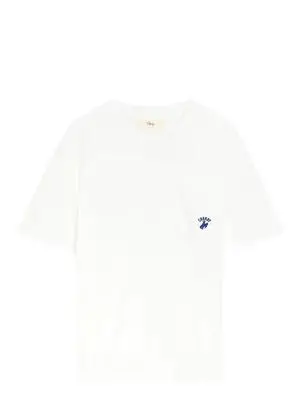 CHERRY LA Western Athletic Chest-pocket T-shirt - White