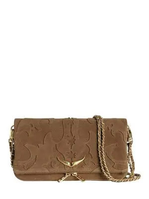 Zadig&Voltaire Rock Suede Clutch - Cognac