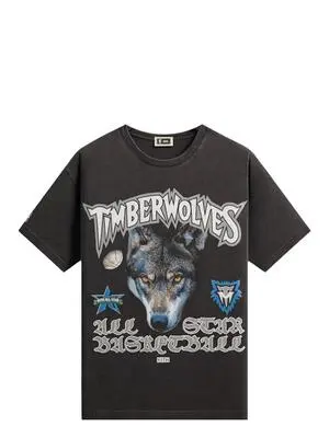 Kith Nba Allstar Minnesota Timberwolves Vintage Tee Shirt - Black
