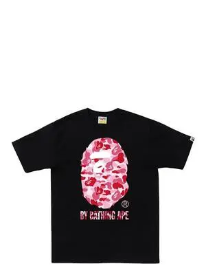 A BATHING APE Abc Camo Bathing Ape 1i80110005 Tee Shirt - Black/pink