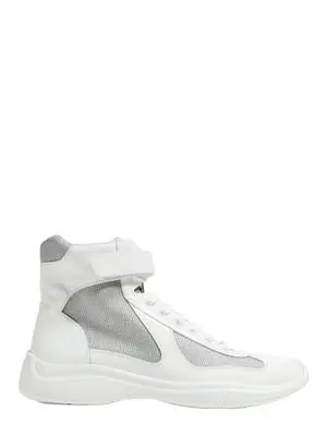 Prada America's Cup High-top Sneakers - Silver/white