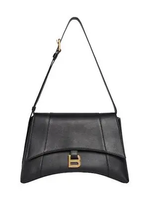 Balenciaga Downtown Medium Shoulder Bag - Black