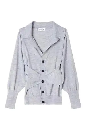LANVIN Button Long-sleeve Cardigan - Grey