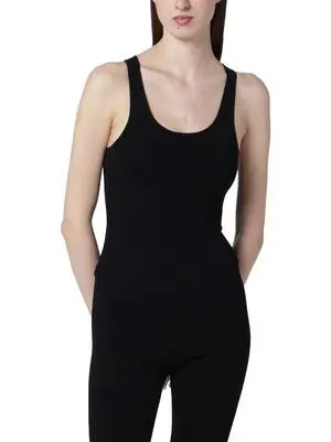 ENTIRE STUDIOS Viscose Jersey Bodysuit - Black