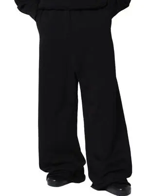 ENTIRE STUDIOS Wide-leg Cotton Jogging Trousers - Black