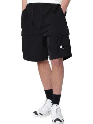 C.P. COMPANY Technical Fabric Cargo Shorts - Black