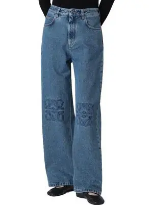 Loewe Wide-leg Anagram Jeans - Blue