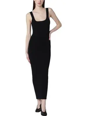ENTIRE STUDIOS Fitted Viscose Jersey Dress - Black