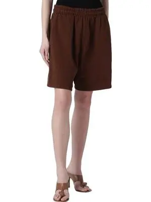 ENTIRE STUDIOS Cotton Jogging Shorts - Brown