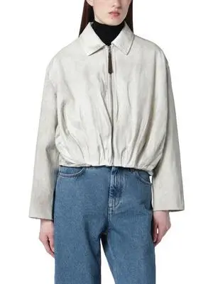 Loewe Light Draped Cotton Jacket Grey