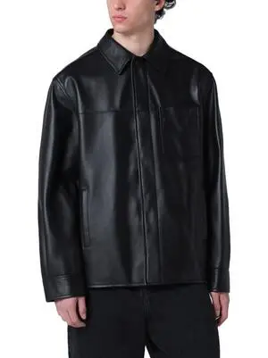 Loewe Leather Overshirt - Black