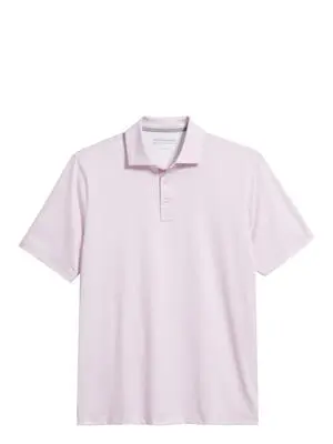 Johnston & Murphy Xc+™ Ace Micropattern Performance Golf Polo Pink/white Gingham